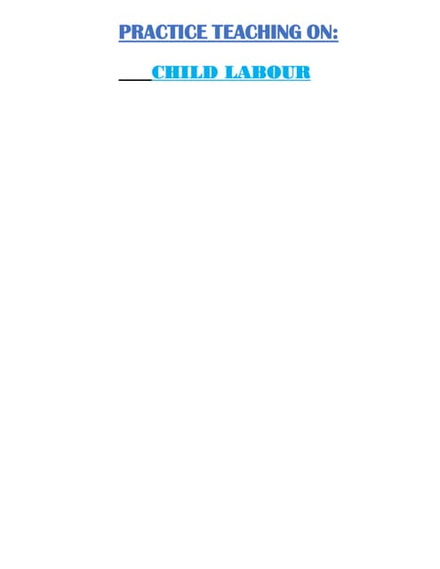 Child labour in India | PPT