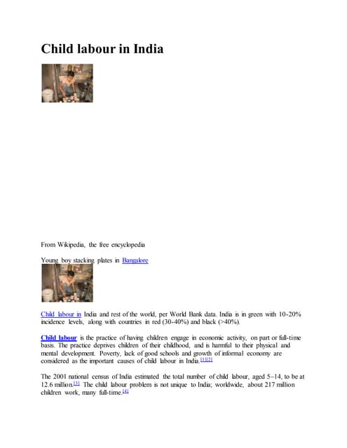 Child labour presentation | PPTX