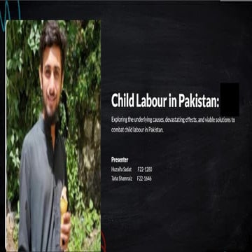 Child Labor in Pakistan: Causes, Consequences, and Challenges | PPT