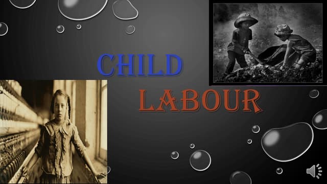 Child labour presentation | PPTX