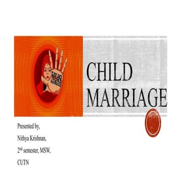 Child marriage | PPTX