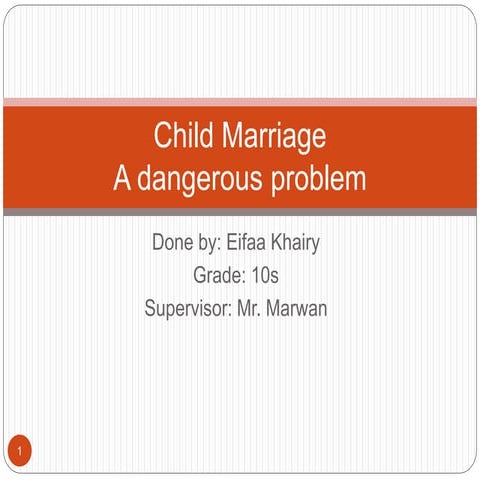 Child marriage product | PPTX | Marriage and Civil Unions | Family and ...