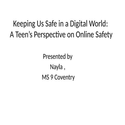 Child Online Safety Presentation MS 9 PPT | PPTX