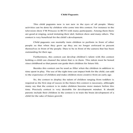Child pageants 2 | PDF