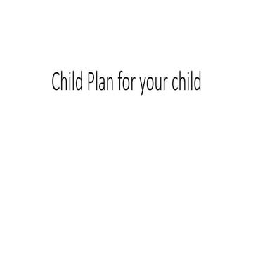 Children’s education planning | PPTX