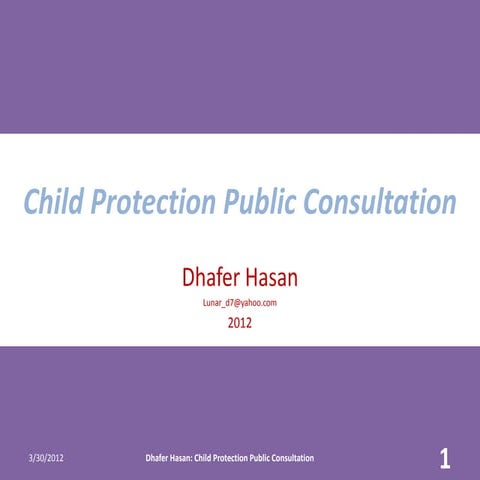 Child protection public consultation | PPTX | Parenting Babies and ...