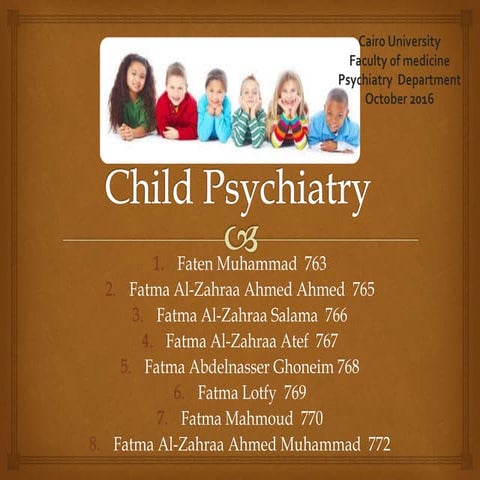 Child psychiatry | PPT | Free Download