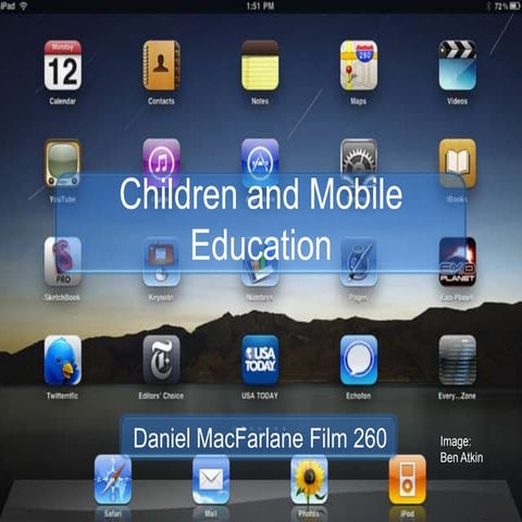Children and mobile education | PPTX