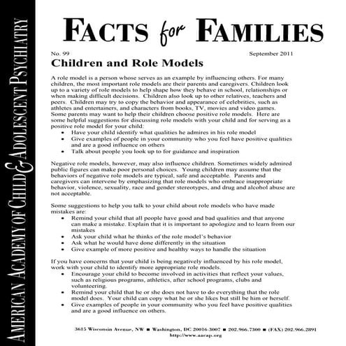 Children and role models_AACAP | PDF