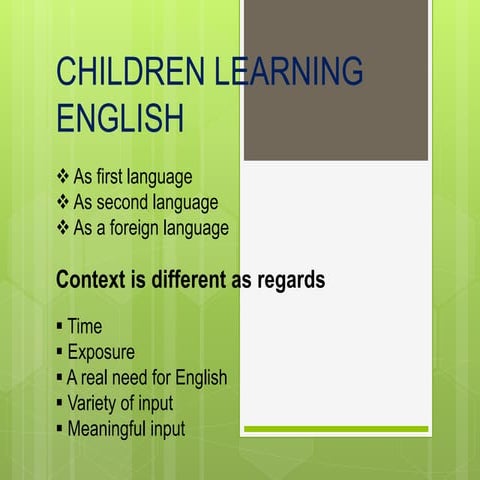 Children learning english. | PPTX