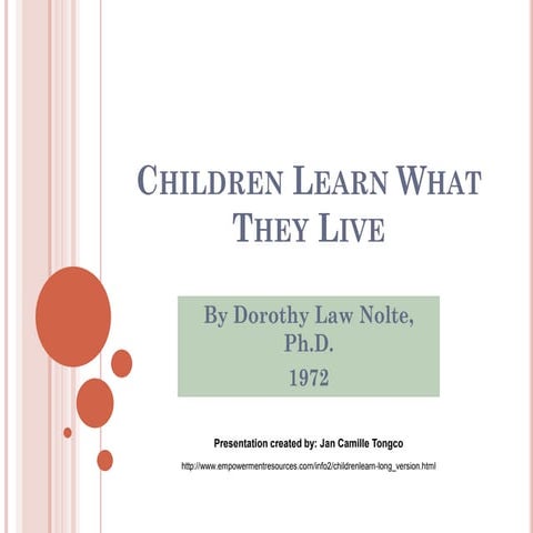 Children learn what they live | PDF