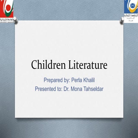 Children Literature Project | PPTX