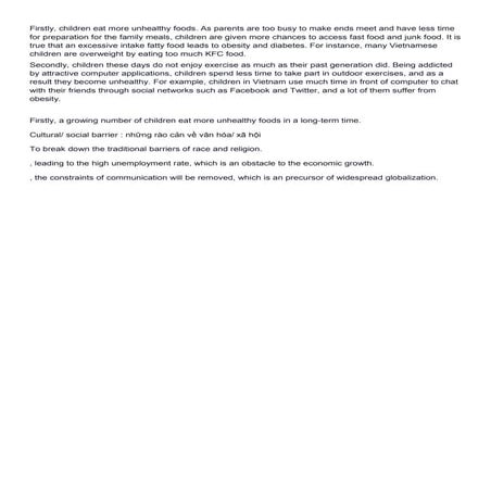 Children nowadays are not healthy and fit as the past generation ...