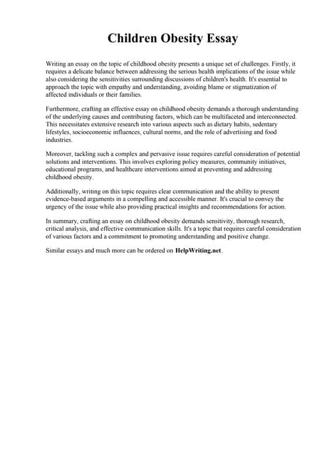 Persuasive Essay On Childhood Obesity.pdf