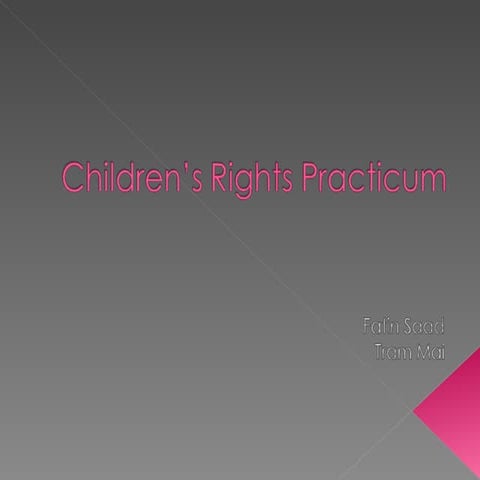 Children’S Rights Practicum | PPT