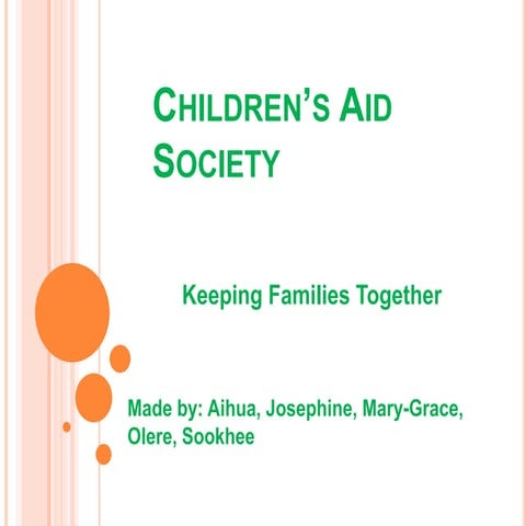 Childrenâ€™s aid society | PPT