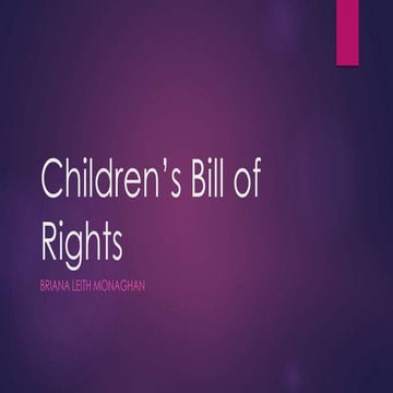 Children’s bill of rights | PPT