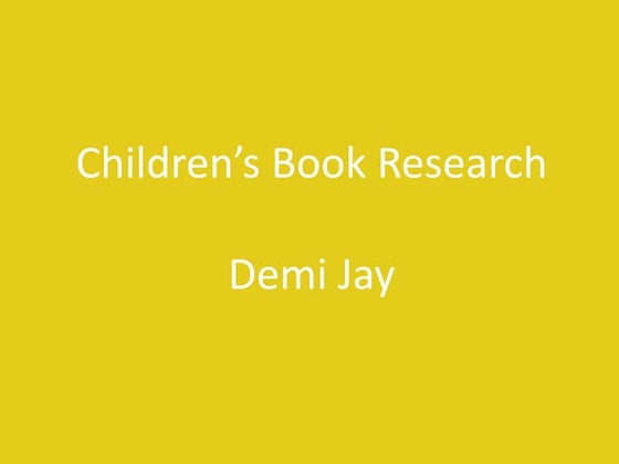 Storybook research | PPT