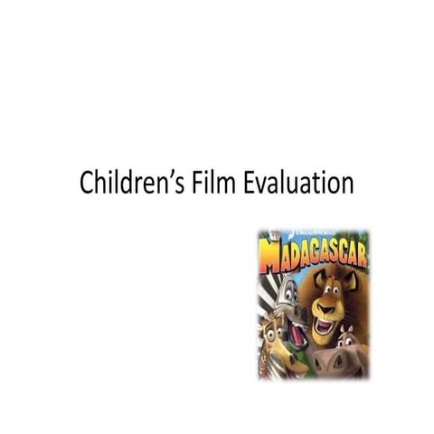 Children’s film evaluation | PPT