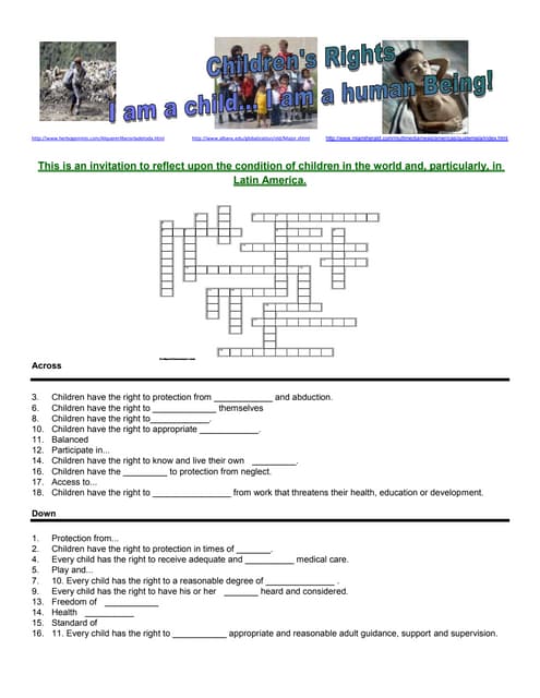 Children's rights crossword | PDF