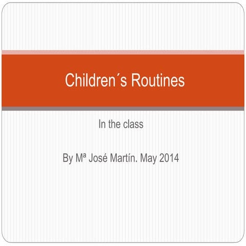 Children´s routines | PPT