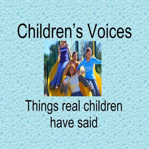 Children's voices | PPT