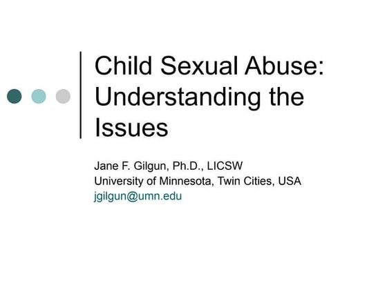 Child Sexual Abuse | PPT