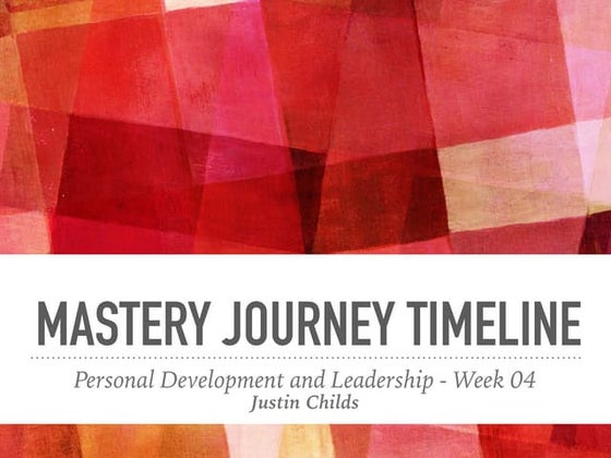 Mastery journal Timeline | PDF