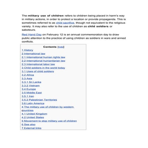 Child soldier rough research | PDF