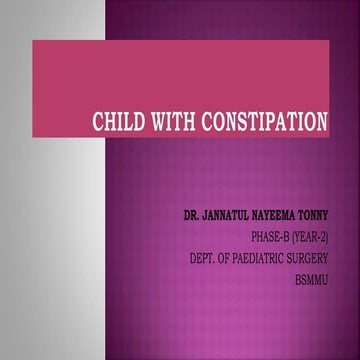 Child with Constipation | PPTX