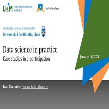 Data science in practice: Case studies in e-participation | PDF