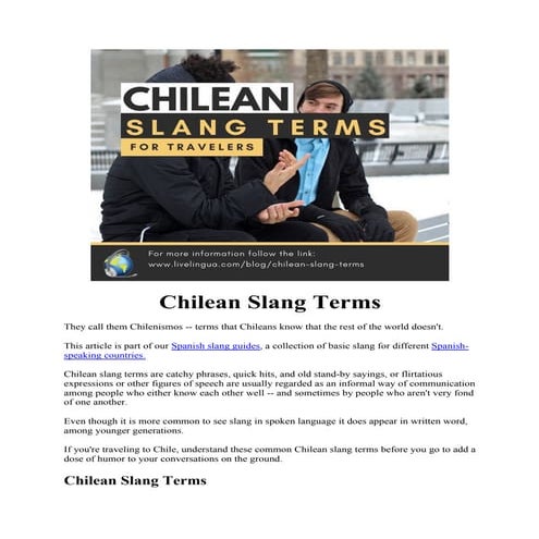 Ecuadorian Slang Terms | PDF