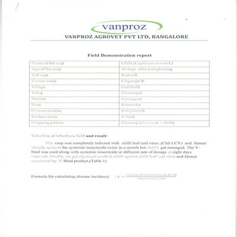 Chili demo report dr. nagraj | PDF