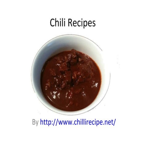 Chili recipes | PPT