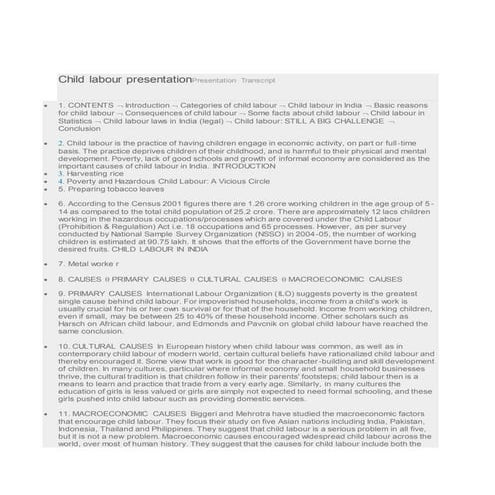 Chilld labour script 2 | DOCX