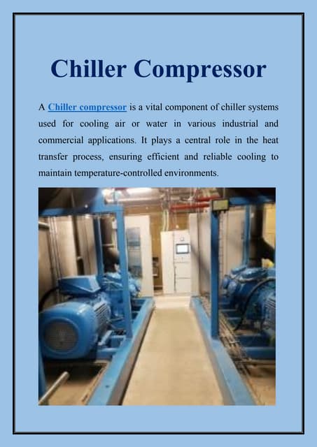 Chillers 101 Understanding Centrifugal, Reciprocating, and Screw ...