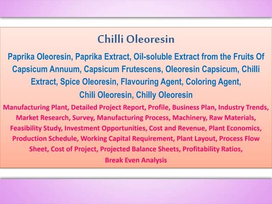 Oleoresin | PDF
