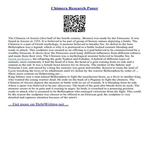 Chimera Research Paper | PDF | Classical Music | Music