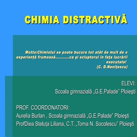Chimia experimentala | PPT