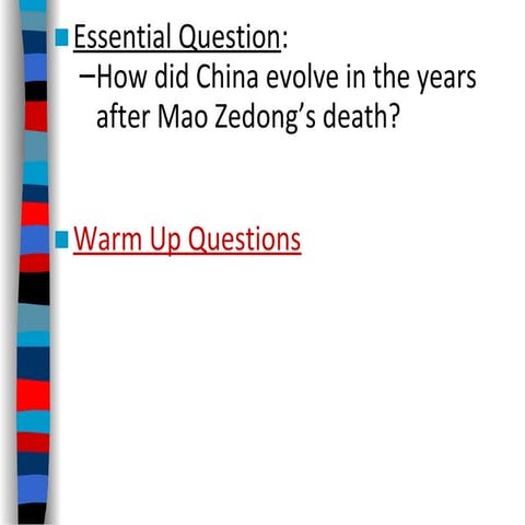 China after mao_zedong | PPT