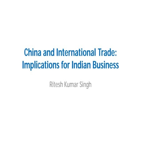 China and International Trade | PDF