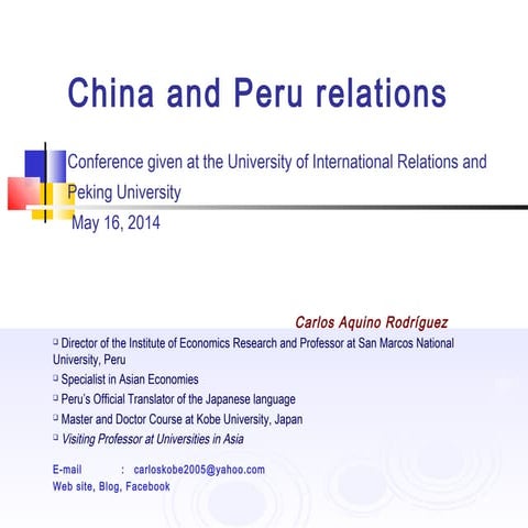 china and peru: China growing presence in Peru | DOCX