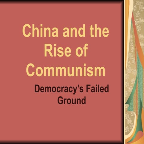 China and the rise of communism | PPT