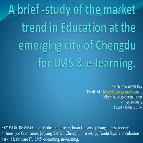 China chengdu education e learning market | PPT