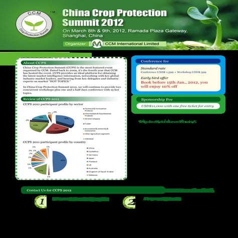 China crop protection summit 2012 flyer | PDF