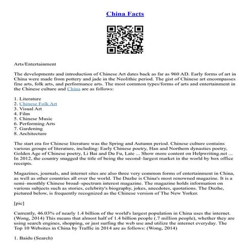 China Facts | PDF