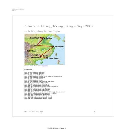 China + Hong Kong 2007--a holiday diary By Lou | PDF