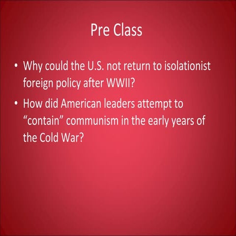 The Cold War Heats Up | PPT