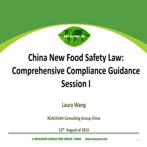 China new food safety law comprehensive compliance guidance part i ...