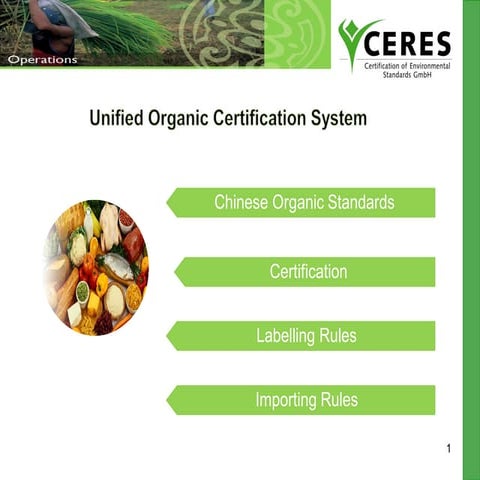 China Organic Certification 2014 | PDF